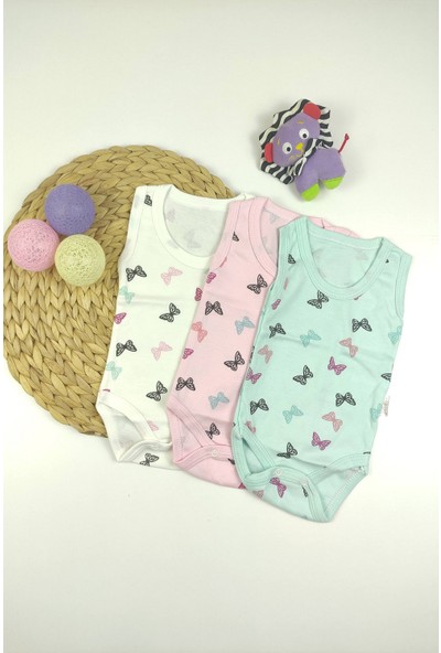 Papyon Baby Kids Kelebek Baskılı Kız Bebek Çocuk 3lü Askılı Çıtçıtlı Badi Zıbın Set Papyon Baby Kids Kelebek Baskılı Kız Bebek Çocuk 3lü Askılı Çıtçıtlı Badi Zıbın Set