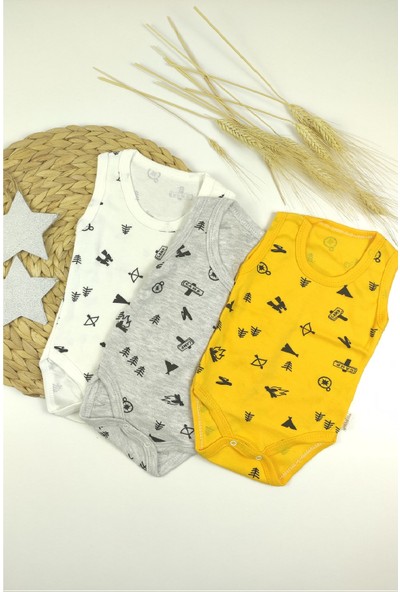 Papyon Baby Kids Kamp Baskılı Erkek Bebek Çocuk Askılı Çıtçıtlı Badi Zıbın Set Papyon Baby Kids Kamp Baskılı Erkek Bebek Çocuk Askılı Çıtçıtlı Badi Zıbın Set