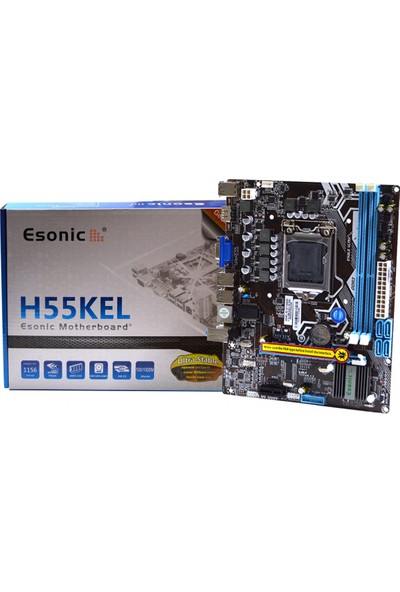 Esonic H55-KEL Intel H55 1333 MHz DDR3 Soket 1156 mATX Anakart Esonic H55-KEL Intel H55 1333 MHz DDR3 Soket 1156 mATX Anakart