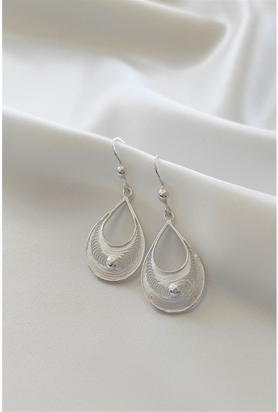 Ziu 925 Ayar 3,70 Gram Telkari El Işçiliiği Küpe