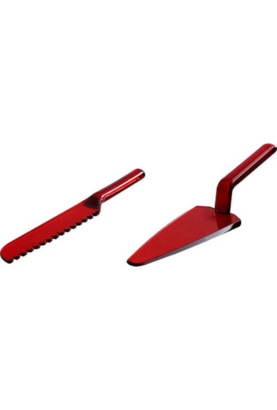 EW's Kitchenware Akrilik Kırmızı Renk Spatula Bıçak Seti EW's Kitchenware Akrilik Kırmızı Renk Spatula Bıçak Seti