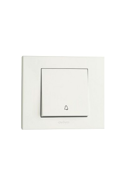 Ovivo Grano Beyaz Zil Anahtarı+Çerçeve