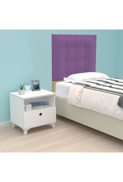 Larose Yatak Baza Başlığı Peyrev 090 Mor Tek Kişilik Başlık