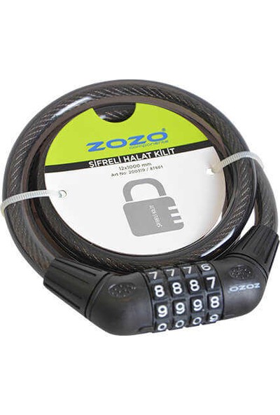 Zozo 12X100 4 Lü Şifreli Halat Kilit Zozo 12X100 4 Lü Şifreli Halat Kilit