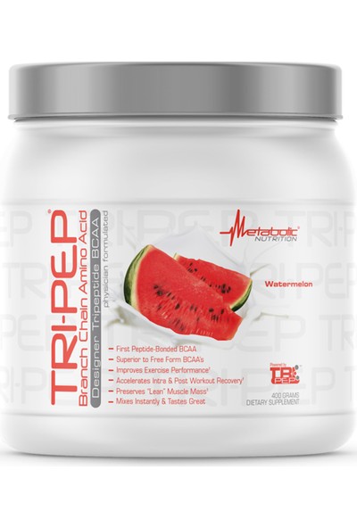 Metabolic Nutrition Tri-Pep Bcaa 400 gr Karpuz Aromalı Metabolic Nutrition Tri-Pep Bcaa 400 gr Karpuz Aromalı