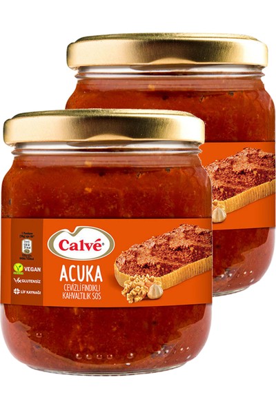 Calve Kahvaltılık Cevizli Fındıklı Sos 200 gr - 2'li Set