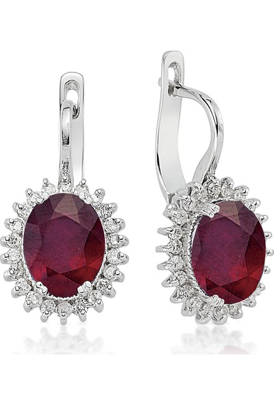 Emel Pırlanta 5.50 Ct. Pırlanta Yakut Küpe Emel Pırlanta 5.50 Ct. Pırlanta Yakut Küpe