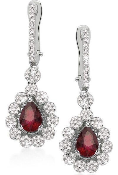 Emel Pırlanta 2.43 Ct. Pırlanta Yakut Küpe