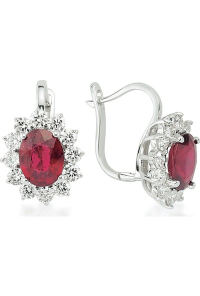 Emel Pırlanta 6.42 Ct. Pırlanta Yakut Küpe Emel Pırlanta 6.42 Ct. Pırlanta Yakut Küpe