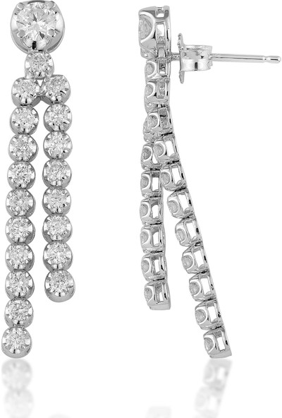 Emel Pırlanta 1.59 Ct. Pırlanta Fantazi Küpe Emel Pırlanta 1.59 Ct. Pırlanta Fantazi Küpe