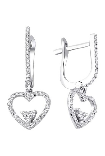 Emel Pırlanta 0.35 Ct. Kalpli Pırlanta Fantazi Küpe Emel Pırlanta 0.35 Ct. Kalpli Pırlanta Fantazi Küpe