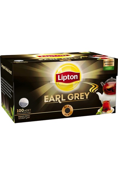 Lipton Earl Grey Demlik Poşet Çay 100 x 3,2 gr -16'lı Set Lipton Earl Grey Demlik Poşet Çay 100 x 3,2 gr -16'lı Set
