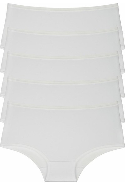 Nicoletta Beyaz Kadın Külot 5'li Paket