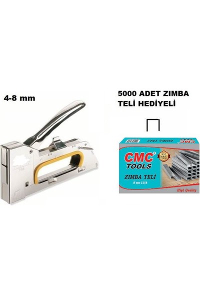 Cmc Profesyonel 4-8 mm Mekanik Zımba TABANCASI+5000 Adet Tel