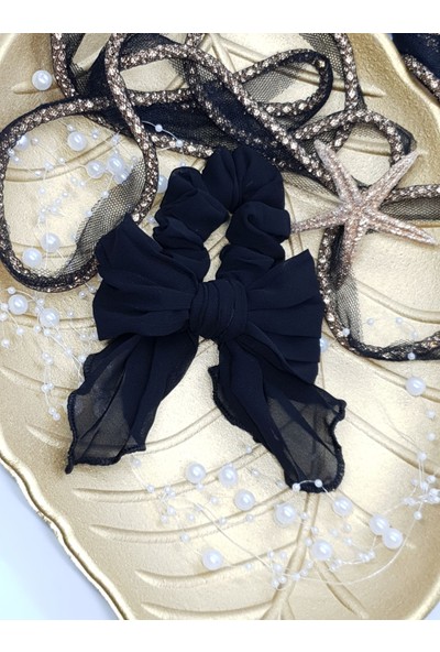 Melkady 208 - Piliseli Fiyonk Fular Saç Lastiği / Toka