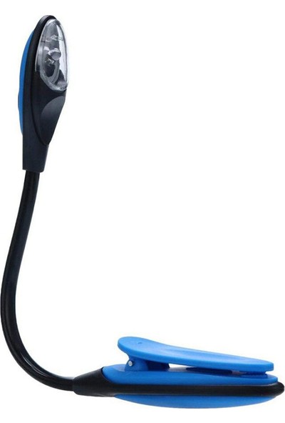 Microcase Mandallı Kitap Okuma LED Lamba Esnek Aydınlatma 26 cm - AL2498 Mavi