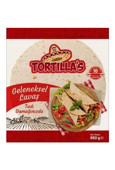 Tortilla's Lavaş 25CM 650 gr (10 Lu/1 Paket) Tortilla's Lavaş 25CM 650 gr (10 Lu/1 Paket)