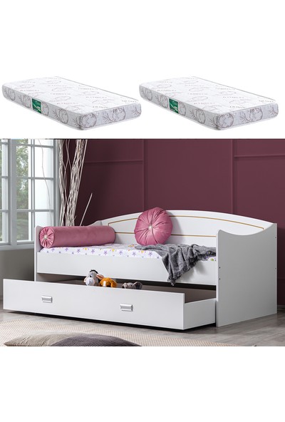 Setay Yavrulu Karyola, Akasya Yavrulu Yatak + 2 Adet Comfort Yatak Setay Yavrulu Karyola, Akasya Yavrulu Yatak + 2 Adet Comfort Yatak
