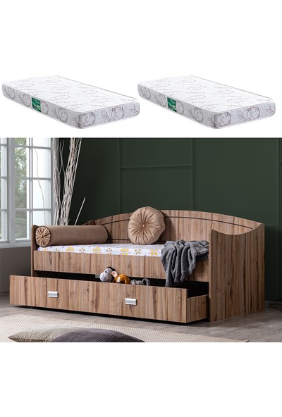 Setay Yavrulu Karyola, Akasya Yavrulu Yatak + 2 Adet Comfort Yatak Setay Yavrulu Karyola, Akasya Yavrulu Yatak + 2 Adet Comfort Yatak