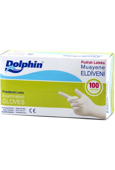 Dolphin Pudralı Eldiven Latex 100'LÜ ( L ) Dolphin Pudralı Eldiven Latex 100'LÜ ( L )