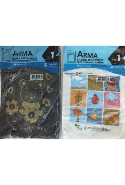 Arma Baskılı Mini Poşet No : 1 22X33 (100 'lü)