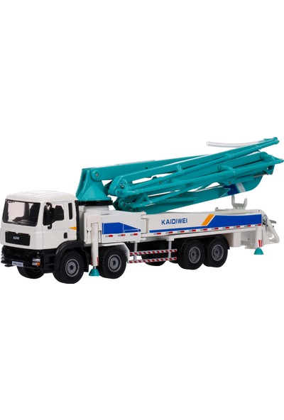 1:55 Alaşım Oyuncak Beton Pompası İş Makinesi Beyaz (Yurt Dışından)