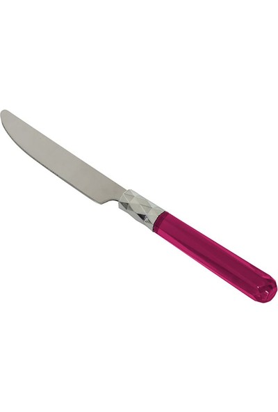 EW's Kitchenware Akrilik Pembe Renk Tekli Tatlı Bıçağı EW's Kitchenware Akrilik Pembe Renk Tekli Tatlı Bıçağı
