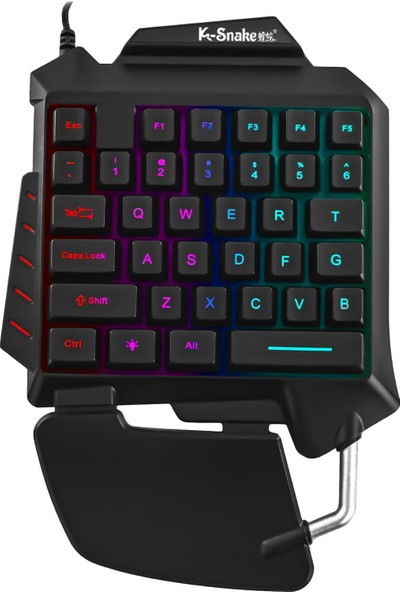 MF Product Strike 0614 Kablolu Tek El Mekanik Hisli Mini Oyun Klavyesi Siyah MF Product Strike 0614 Kablolu Tek El Mekanik Hisli Mini Oyun Klavyesi Siyah