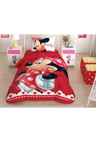 Taç Disney Minnie Lovely Glitter Nevresim Takımı