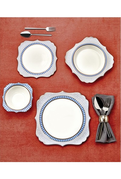 Sıla 86 Parça 12 Kişilik Firuze Bone Yemek Takımı 2021 Osmanlı Collection Sıla 86 Parça 12 Kişilik Firuze Bone Yemek Takımı 2021 Osmanlı Collection