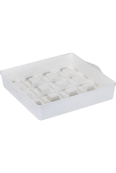 Taç Granit Döküm Brownie Kek Kalıbı Beyaz 29 cm Taç Granit Döküm Brownie Kek Kalıbı Beyaz 29 cm