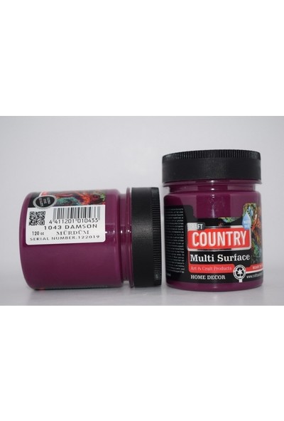 Craft Counrty Craft Country Multi Surface Hobi Boyası Mürdüm (120 Cc) Craft Counrty Craft Country Multi Surface Hobi Boyası Mürdüm (120 Cc)