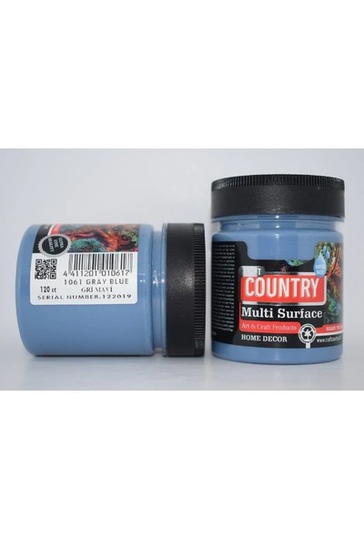 Craft Counrty Craft Country Multi Surface Hobi Boyası Gri Mavi (120 Cc) Craft Counrty Craft Country Multi Surface Hobi Boyası Gri Mavi (120 Cc)