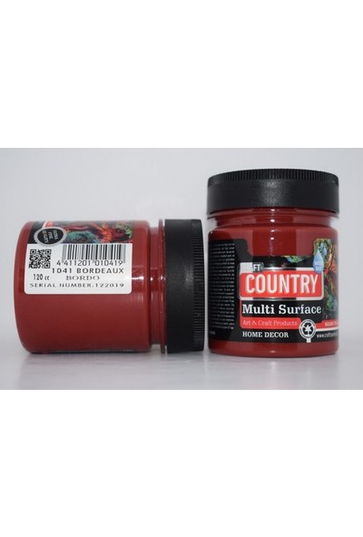 Craft Counrty Craft Country Multi Surface Hobi Boyası Bordo (120 Cc) Craft Counrty Craft Country Multi Surface Hobi Boyası Bordo (120 Cc)