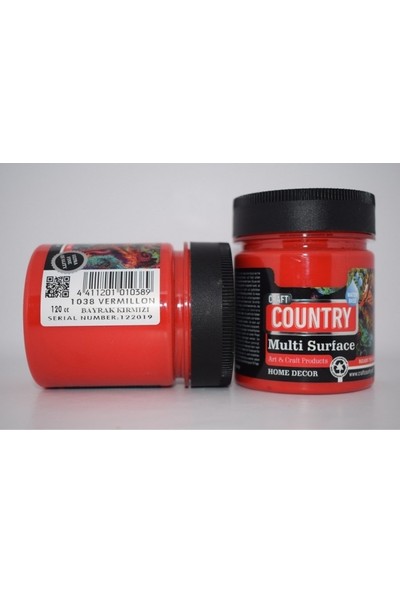Craft Counrty Craft Country Multi Surface Hobi Boyası Bayrak Kırmızı (120 Cc) Craft Counrty Craft Country Multi Surface Hobi Boyası Bayrak Kırmızı (120 Cc)