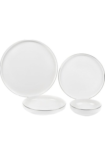 Modern Gümüş 6 Kişilik 24 Parça Yemek Takımı Modern Gümüş 6 Kişilik 24 Parça Yemek Takımı
