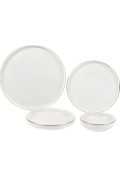 Modern Altın 6 Kişilik 24 Parça Yemek Takımı Modern Altın 6 Kişilik 24 Parça Yemek Takımı