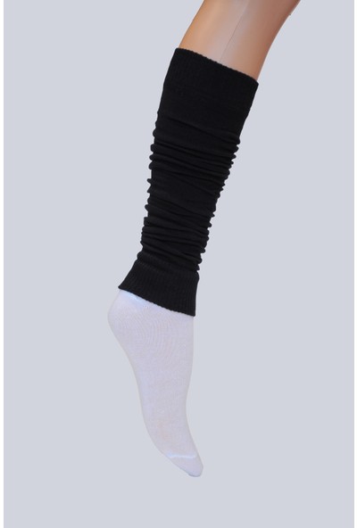 Kadın Siyah Düz Tozluk