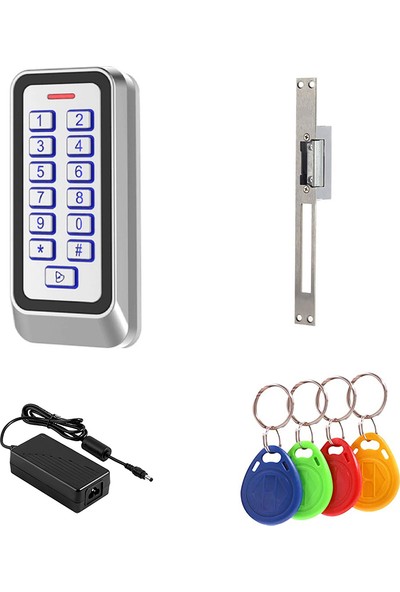 Enpercon Rfid Metal Kasa Su Geçirmez Kartlı ve Şifreli Geçiş Sistemi Kilit Karşılığı