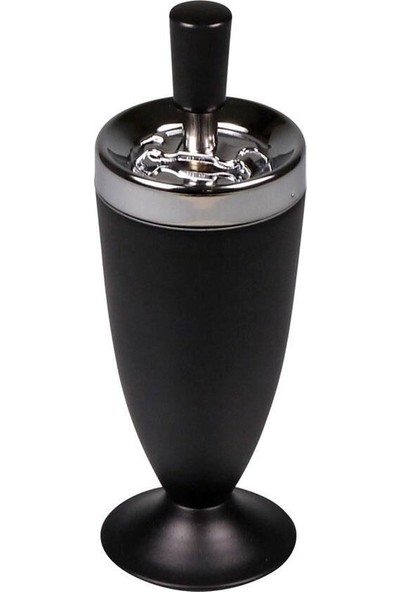 Bas-Çevir Metal Hazneli Küllük Kupa Mat Siyah 15CM Bas-Çevir Metal Hazneli Küllük Kupa Mat Siyah 15CM