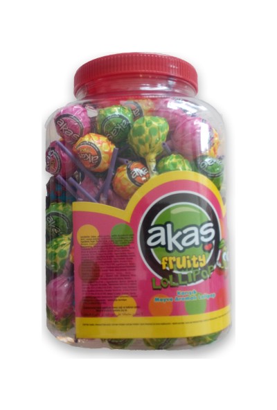 Akaş Lolipop Şeker 16 gr x 120 Akaş Lolipop Şeker 16 gr x 120