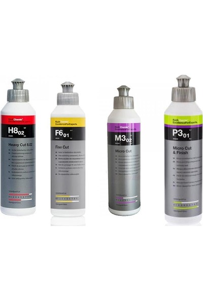 Koch Chemie H8 + F6 + M3 + P3 Pasta Seti 250 Ml. Koch Chemie H8 + F6 + M3 + P3 Pasta Seti 250 Ml.