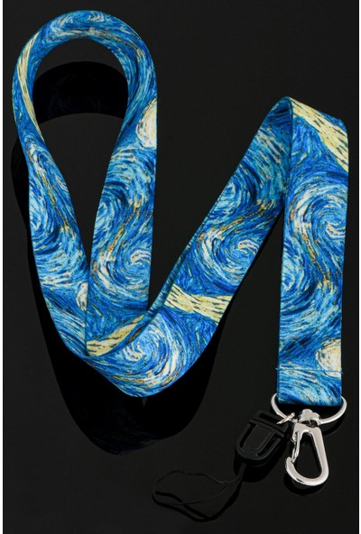 Apptakı Van Gogh Yıldızlı Gece Telefon Boyun Askı Ipi - ASK0011 Apptakı Van Gogh Yıldızlı Gece Telefon Boyun Askı Ipi - ASK0011