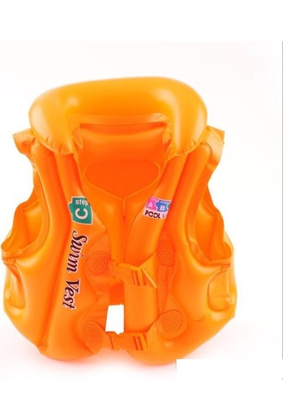 Deembro Turuncu Can Yeleği Havuz Deniz 58 Cm- 48 cm Çocuk Can Yeleği Yüzme Öğrenme Can Yelekleri