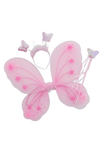 Tam İthalat Gösteri Kelebek Kanadı (3 Parça)-Pembe Tam İthalat Gösteri Kelebek Kanadı (3 Parça)-Pembe