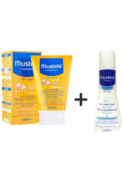 Mustela Spf 50+ Güneş Losyonu 100 ml + Vücut Losyonu 50 ml