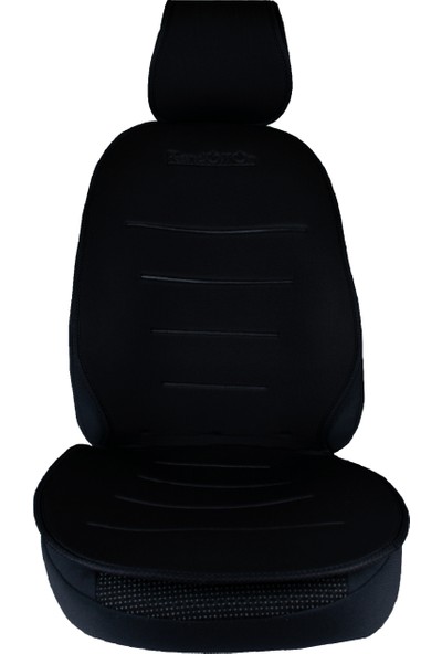 Randoffon Oto Araç Araba Koltuk Koruyucu Minderi Takımı 4'lü Noswet Kumaş Siyah