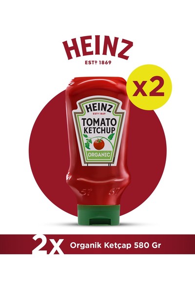 Heinz Organik Ketçap 580 gr - 2'li Paket Heinz Organik Ketçap 580 gr - 2'li Paket