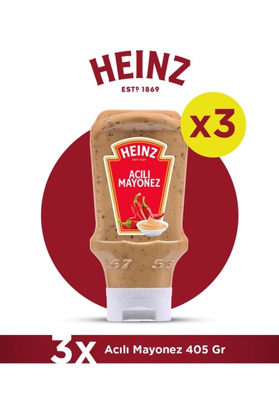 Heinz Acılı Mayonez 405 gr - 3'lü Paket