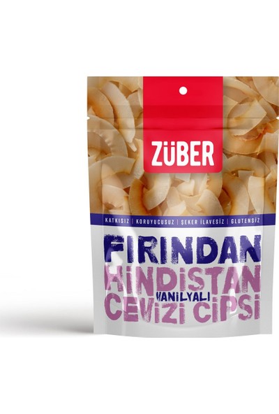 Züber Vanilyalı Hindistan Cevizi Cipsi 40 gr Züber Vanilyalı Hindistan Cevizi Cipsi 40 gr